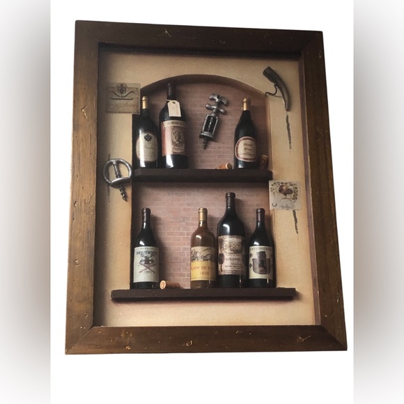 Wall Decor | Vintage Wine Bottle Shadow Box | Poshmark
